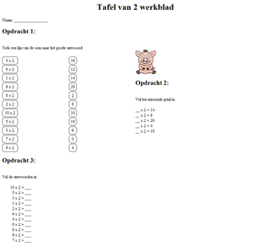 2er-Einmaleins üben auf Einmaleinslernen.ch