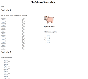 Aprende aquí la tabla del 3 en Tablasdemultiplicar.com