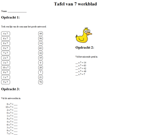 Table de 7 multiplication - tablesdemultiplication.fr